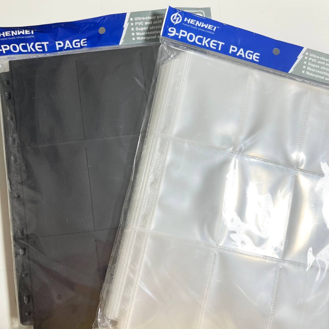 Pack of 50 Henwei 9 Pocket Pages Binder Sleeves | TCG Pokemon Yugioh ...