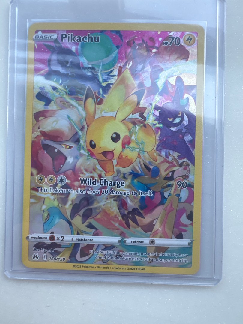 PIKACHU IR CROWN ZENITH, Hobbies & Toys, Toys & Games on Carousell