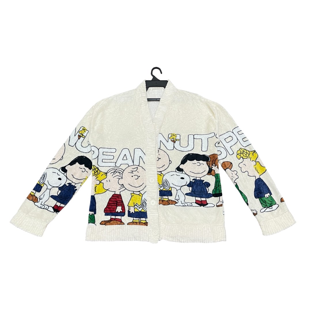 VINTAGE PEANUTS SNOOPY CARDIGAN SWEATER, Men's Fashion, Coats, Jackets ...