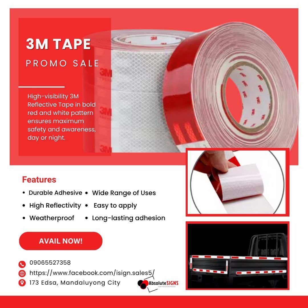 🚧 3M RED & WHITE REFLECTIVE TAPE – SAFETY YOU CAN SEE! ⚠️, Commercial ...