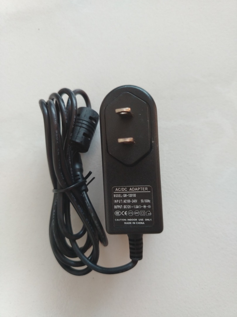 AC/DC Adapter GM-120100 12V 1A, Computers & Tech, Parts & Accessories ...