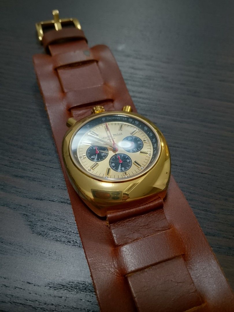 Detroit Mint "Mach" Bullhead Chronograph Gold Citizen Quartz Once Upon ...