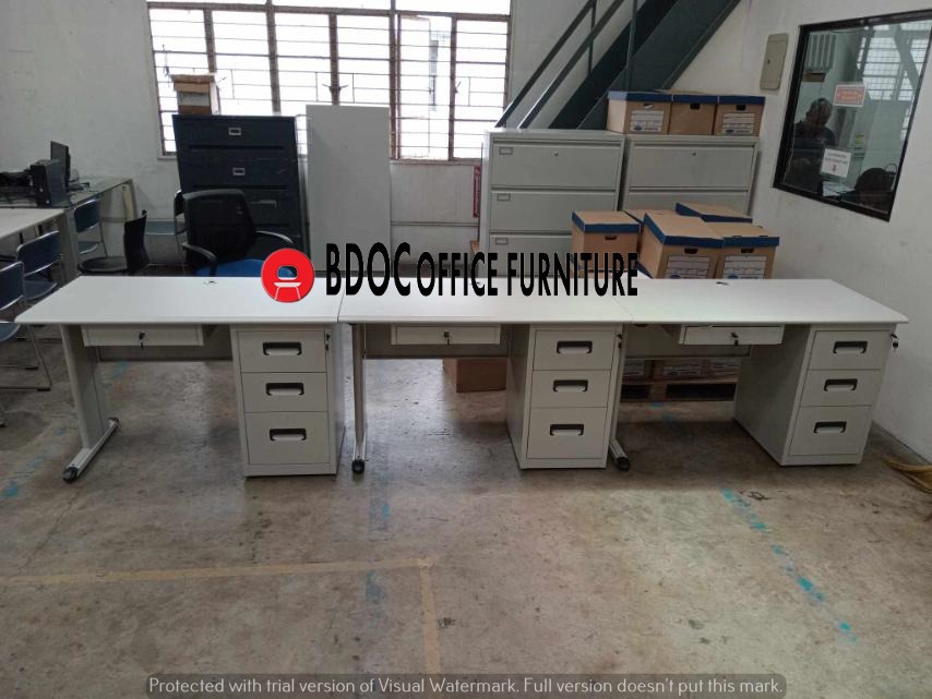 Freestanding Table - Fabric with Glass Office Partition - Vertical ...