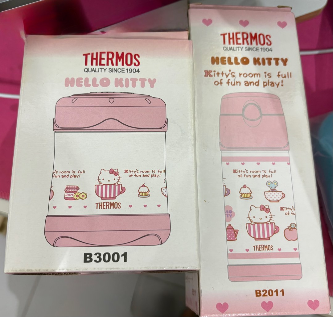 Hello kitty Thermal flask Set, Babies & Kids, Going Out, Other Babies ...