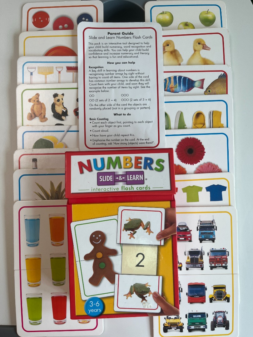 Hinkler Numbers Slide & Learn Flash Cards, Hobbies & Toys, Toys & Games ...