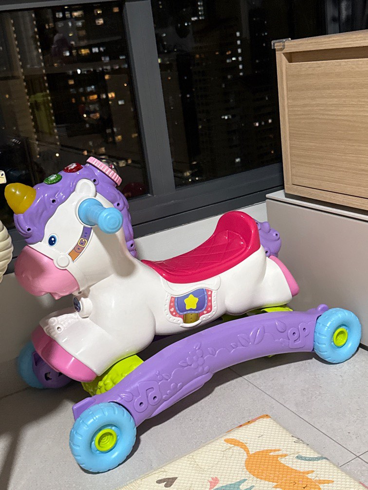 Vtech unicorn ride on toy, Babies & Kids, Infant Playtime on Carousell