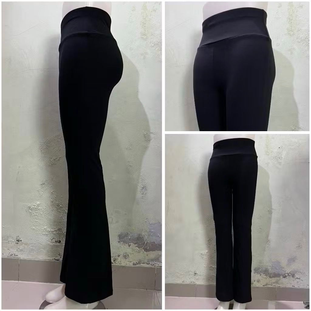 Legging Cutbray Sport Hitam, celana flare olahraga black [T: gym ...