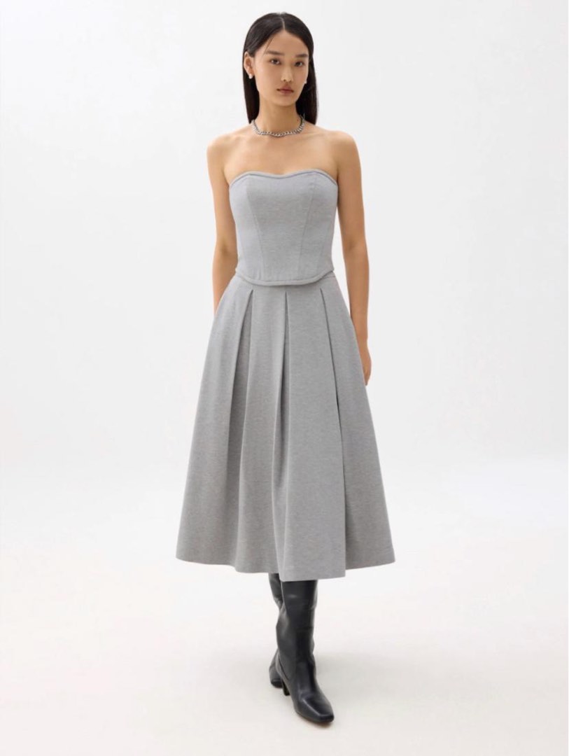 Love Bonito light grey colour bustier crop top not Duma Mango Zara ...