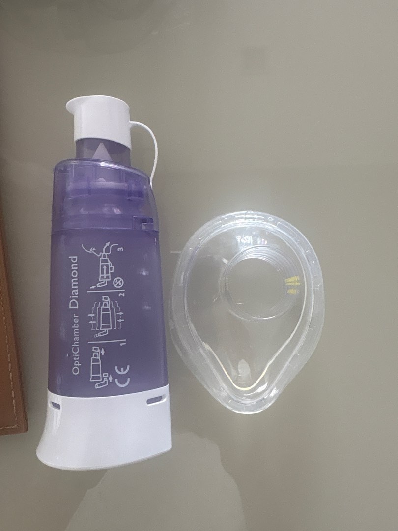 OptiChamber Diamond Inhaler Spacer with Mask, Health & Nutrition ...