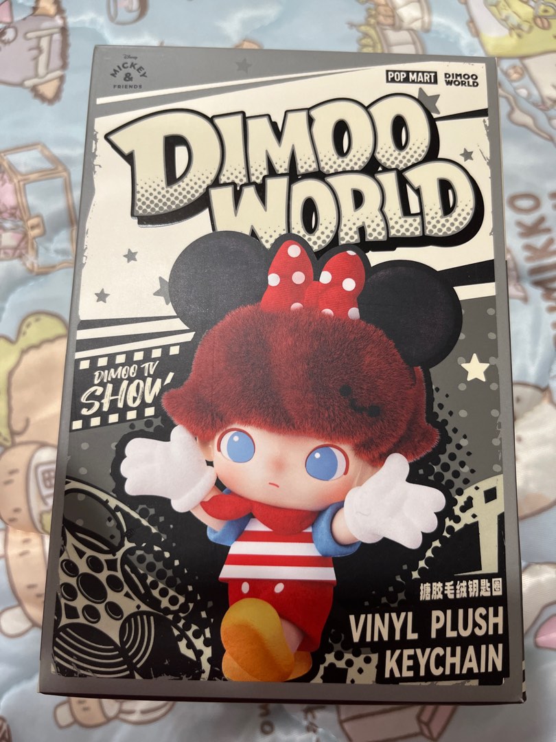 [POP MART] Dimoo World Mickey Friends Vinyl Plush Keychain, Hobbies ...