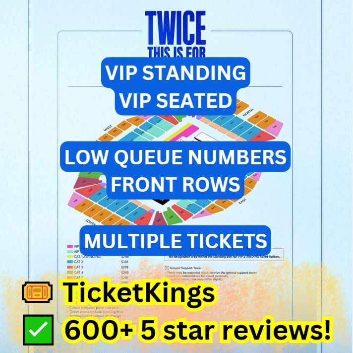 TWICE WORLD TOUR IN SINGAPORE CONCERT TICKETS | VIP STANDING PEN A B C ...