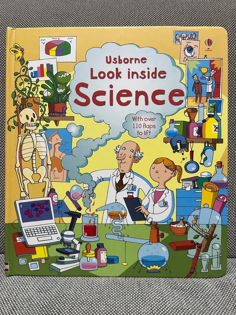 Usborne 硬皮書： Look insideScience With over 110 flaps to lift, 興趣及遊戲, 書本 ...