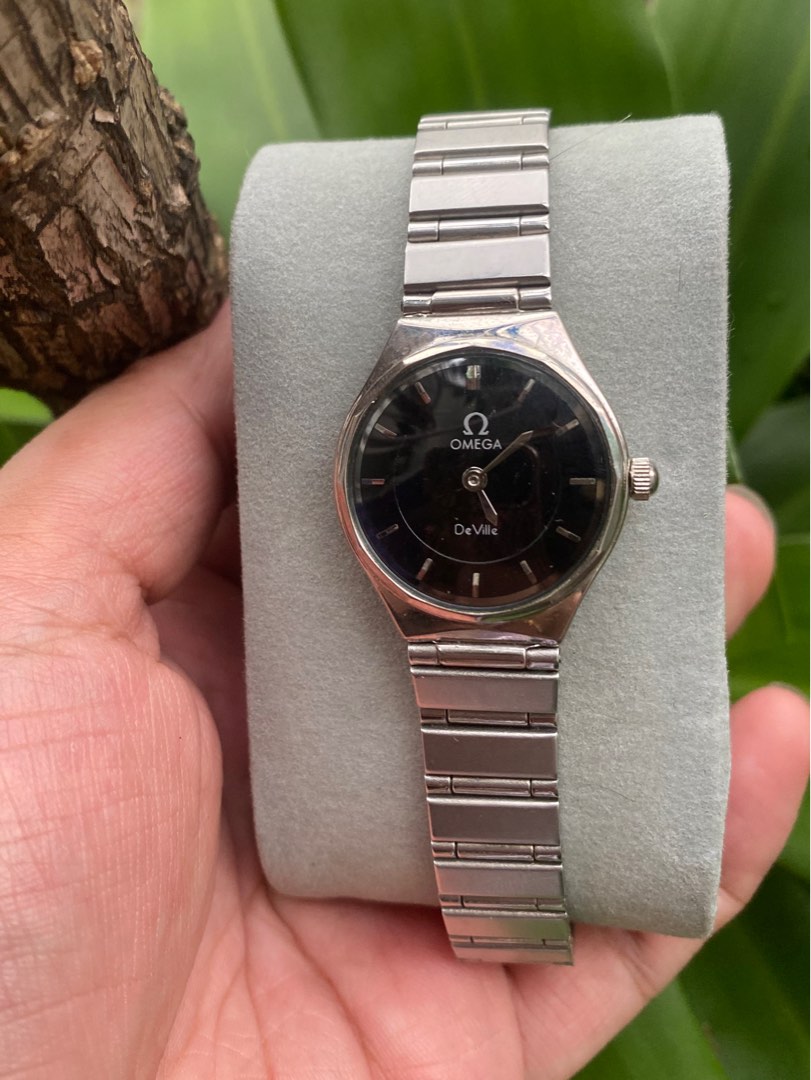 Vintage Omega Deville Japan Movement - Silver tone black Dial, Women's ...