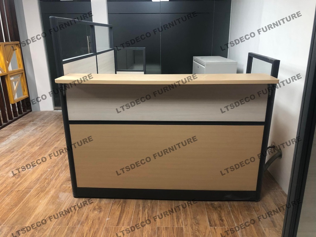 Workstation table with counter top office partition, Furniture & Home ...