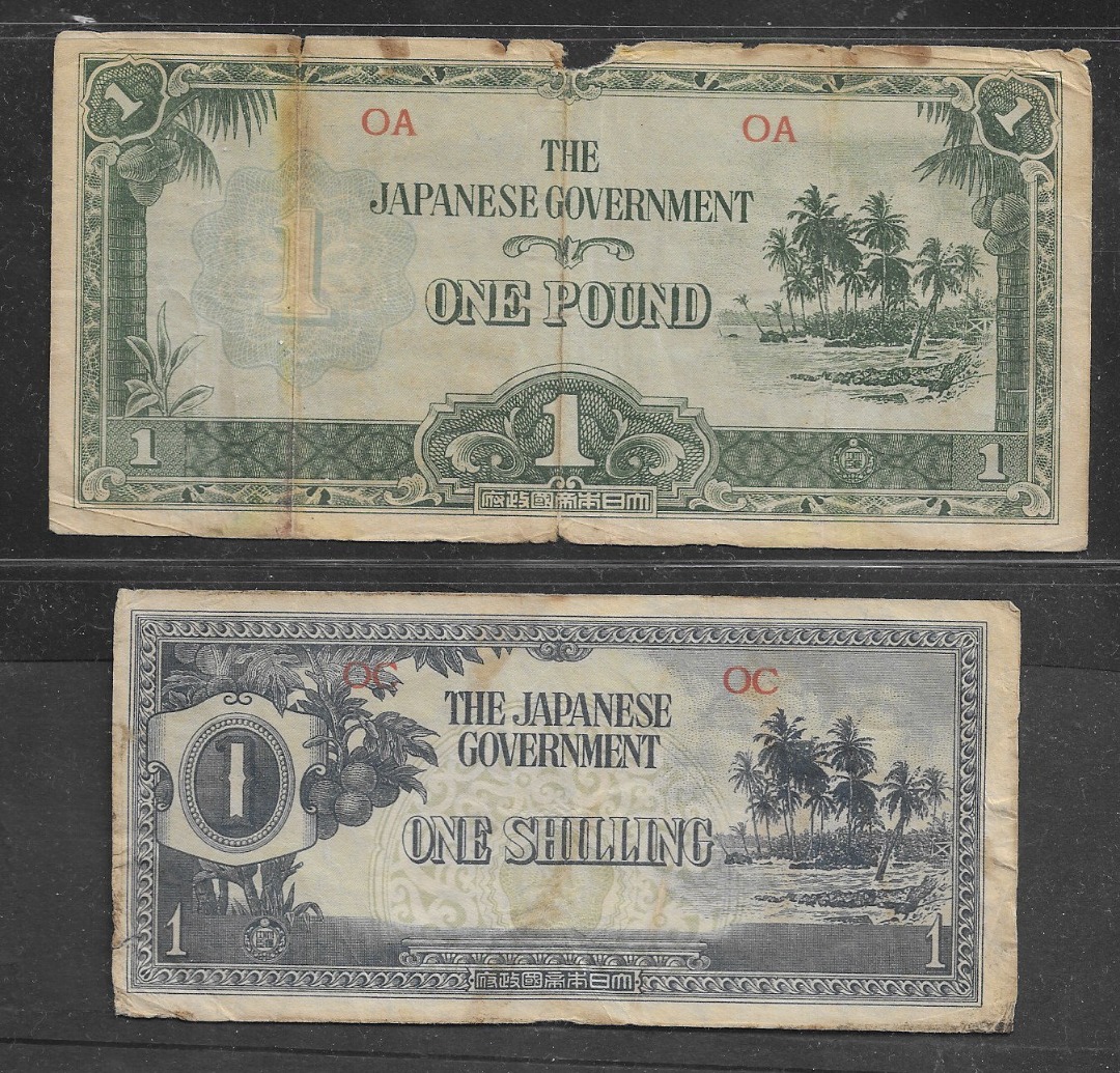055==WWII 1944 日佔 大洋洲2枚, 興趣及遊戲, 收藏品及紀念品, 錢幣 - Carousell