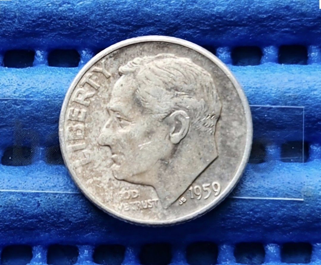1959 United States Franklin D. Roosevelt One Dime Silver Coin, Hobbies ...