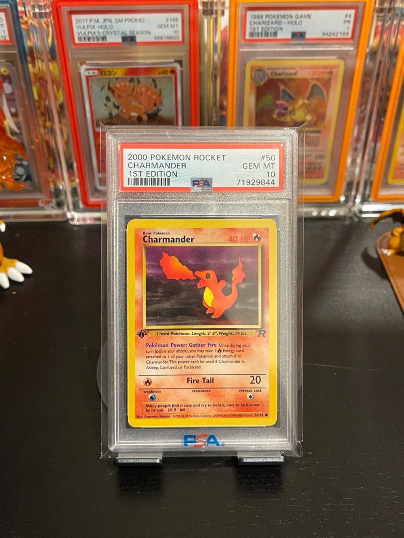 1st Edition Team Rocket Charmander #50 PSA10, Hobbies & Toys ...
