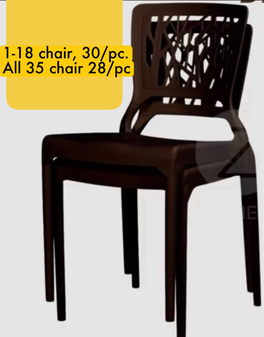 3V plastic chair black - RM26 COD Cheras Yulek , Furniture & Home ...
