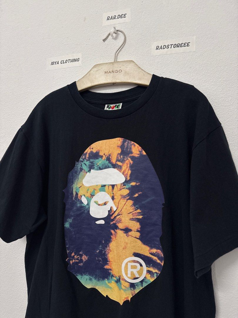 Bape Big Head Mirror Tidye, Men's Fashion, Tops & Sets, Tshirts & Polo ...