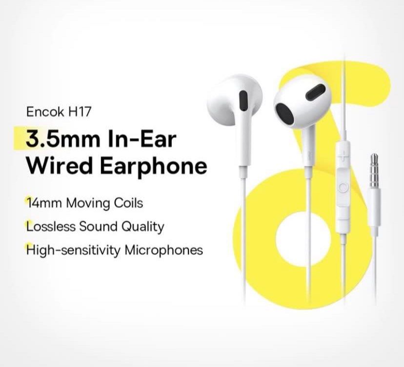 Baseus Encok H17 Type-C 3.5mm Wired Earphones In Ear Earbuds, Audio ...