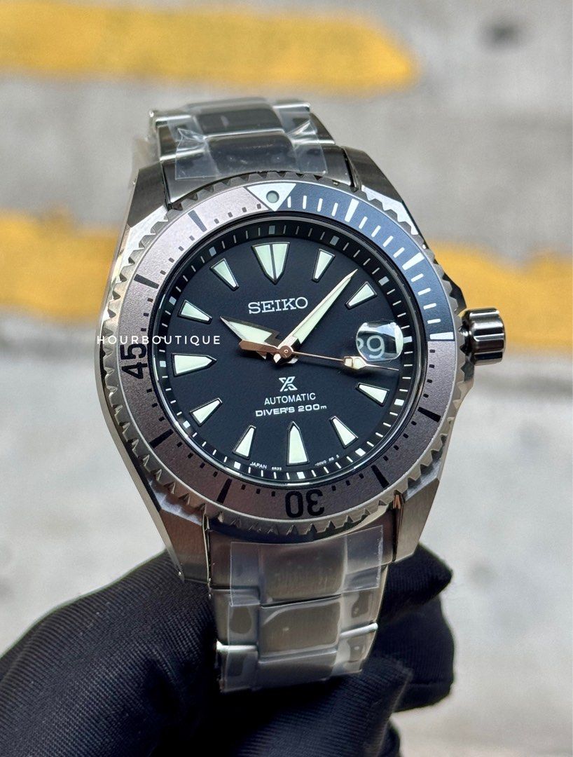 Brand New Seiko Prospex Titanium Shogun Black Dial Automatic Divers ...