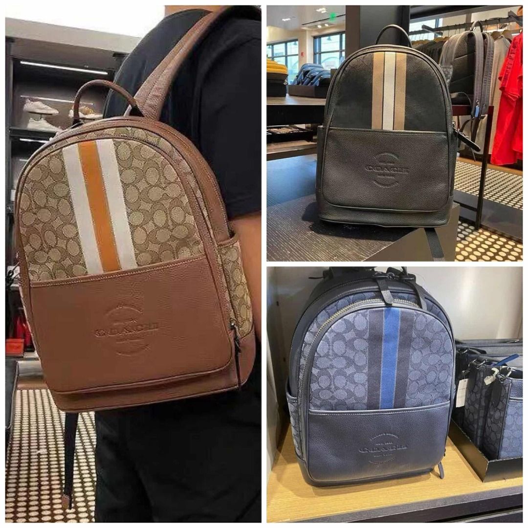 Coach Thompson Backpack In Signature Jacquard With Varsity Stripe C5389 ...