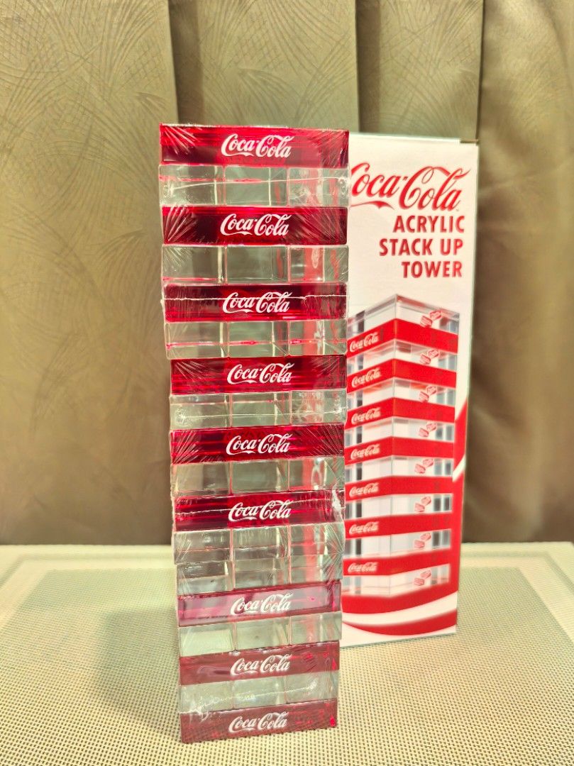 [ LIMITED EDITION ] Coca-Cola Acrylic Stack Up Tower | Acrylic Jenga | Coca-Cola Limited Edition ...