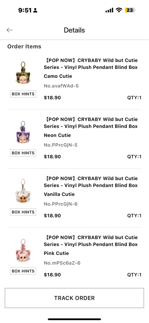 CRYBABY Wild but Cutie Vinyl Plush Pendant Blind Box, Hobbies & Toys ...