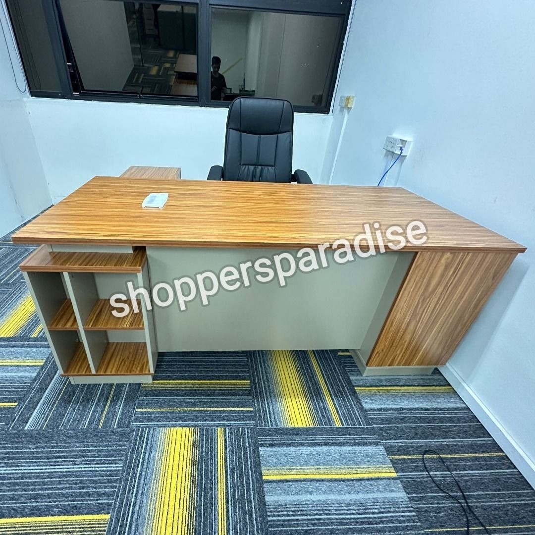 DT 015 Director Table w L-Shape Cabinet / Executive Table photo ...
