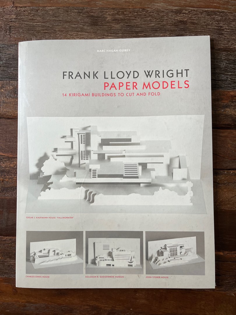 Frank Lloyd Wright Paper Models Book, Hobbies & Toys, Books & Magazines ...