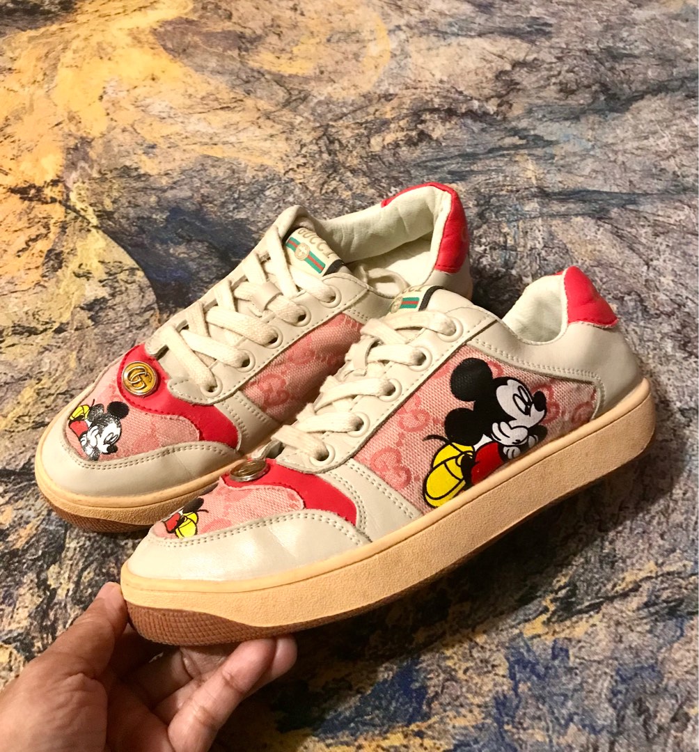 GUCCI SCREENER X Mickey Mouse, Women's Fashion, Footwear, Sneakers on ...