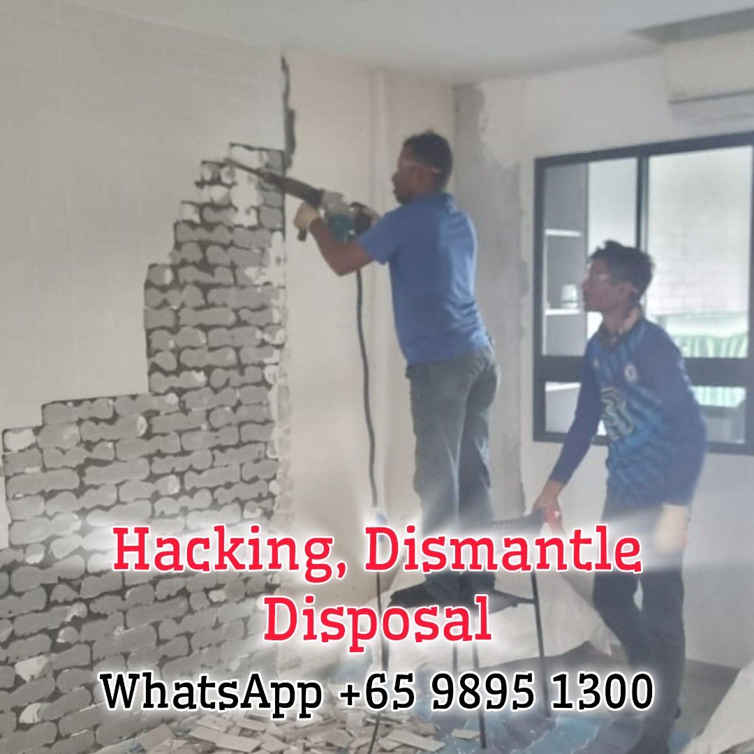Hacking, Dismantle and disposal service, demolition service, wall ...