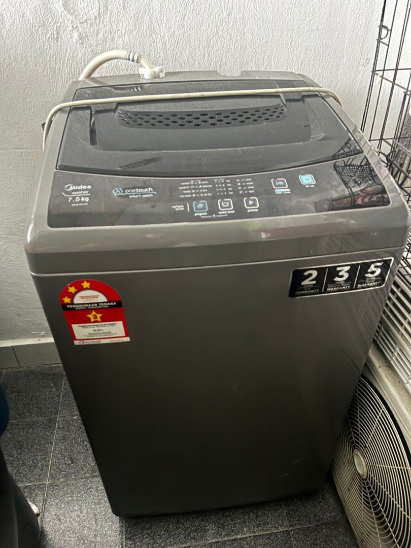 Mesin basuh Midea 7.5kg, TV & Home Appliances, Washing Machines and ...