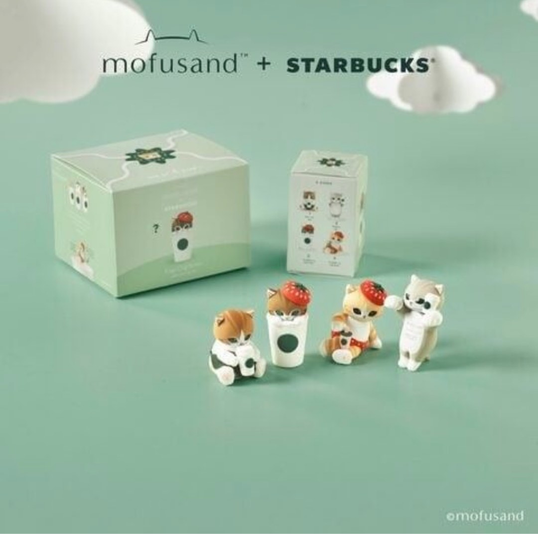 Mofusand + Starbucks Collaboration Cup Clip Blind Box, Hobbies & Toys ...