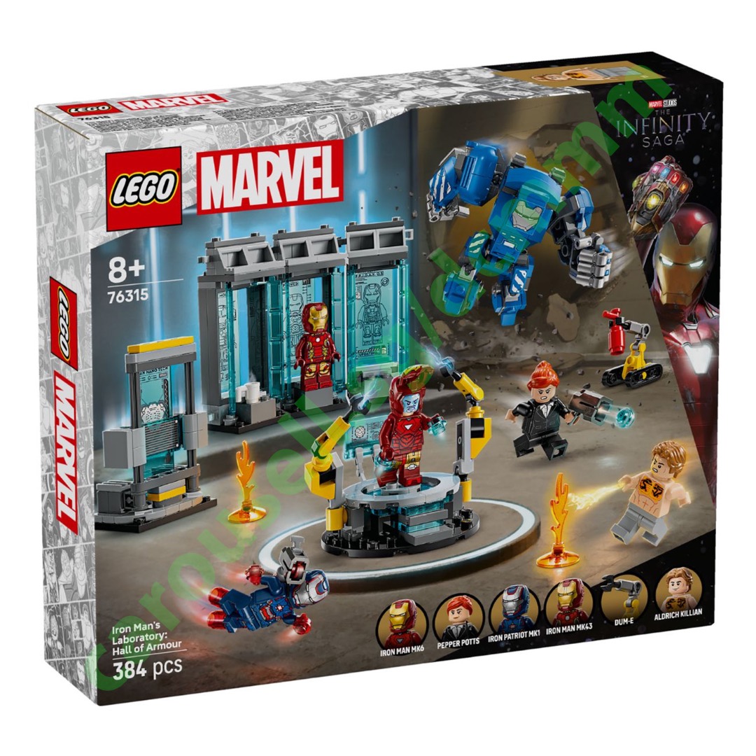 New Sealed - LEGO Marvel 76315: Iron Man's Laboratory: Hall of Armor - Iron Patriot MK1 (MK Mark ...