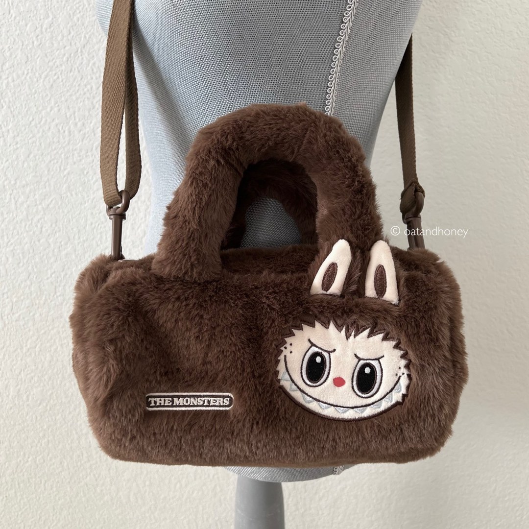 Original Popmart Labubu Plush Sling bag crossbody bag, Men's Fashion ...