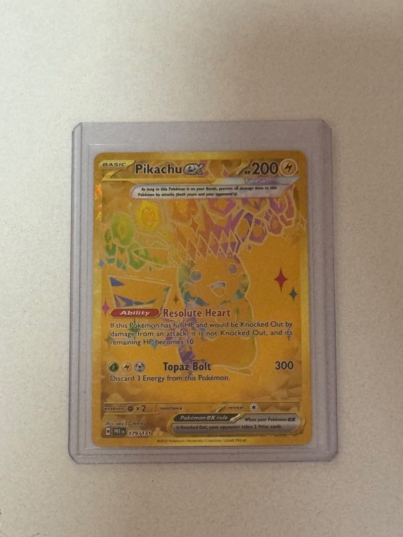 Pikachu Ex 179/131 Gold HR PRE, Hobbies & Toys, Toys & Games on Carousell