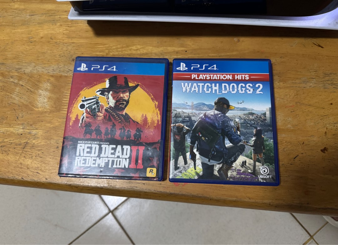 Red dead redemption 2 (rdr2) & Watchdogs 2 PS4/PS5 Game disc, Video ...
