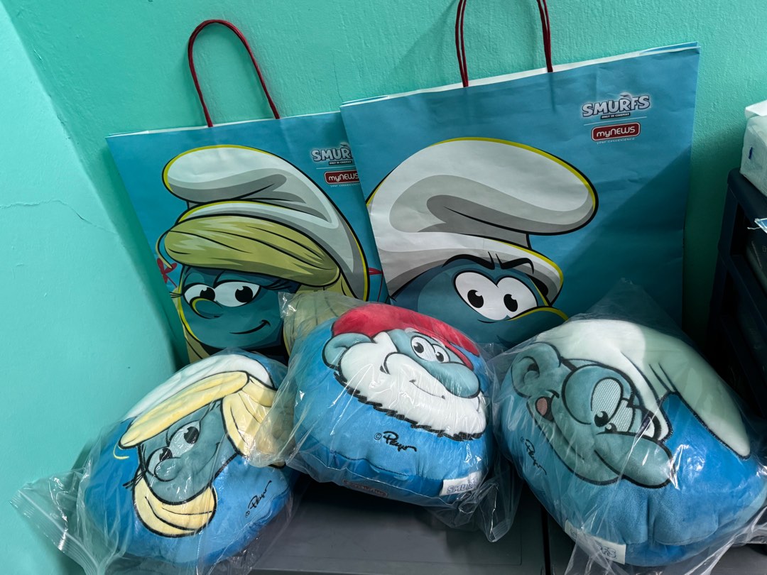 smurfs pillow, Hobbies & Toys, Collectibles & Memorabilia, Fan ...