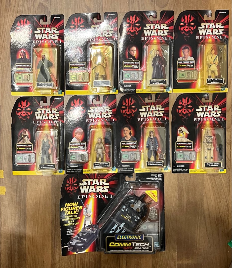Star Wars Episode 1 Action Figures (8 figures) with CommTech Reader, Hobbies & Toys, Toys ...