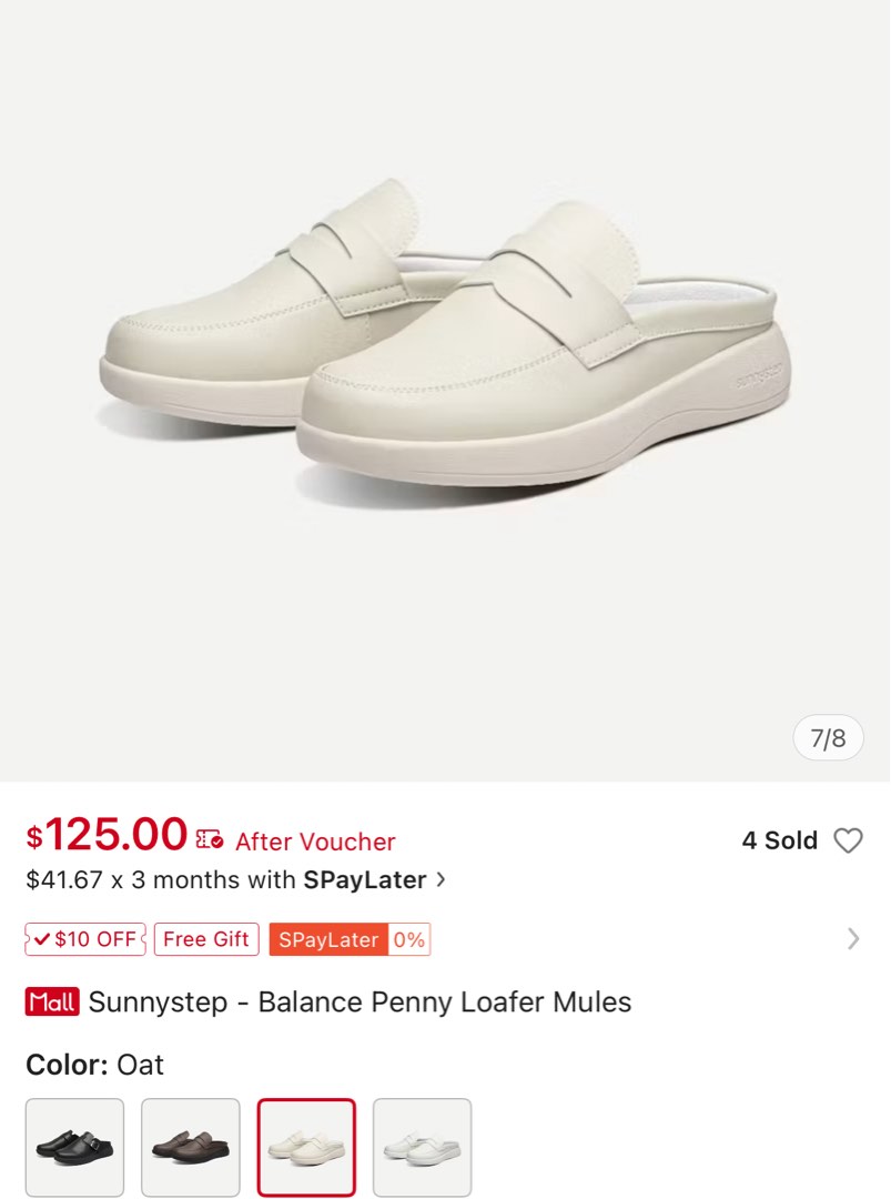 Sunnystep Balance Penny Loafer Mules - Oat - Size 4.5, Women's Fashion ...