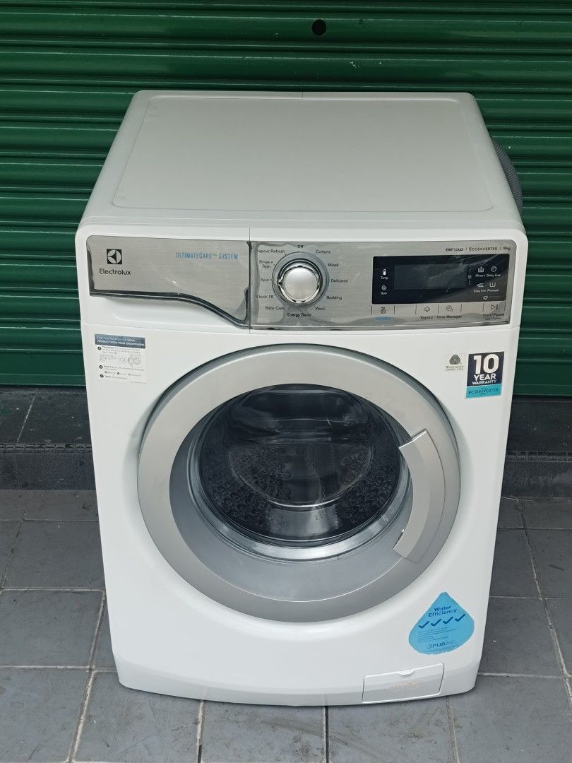 Used Electrolux inverter front load hot washer 9.0kg, washing machine ...