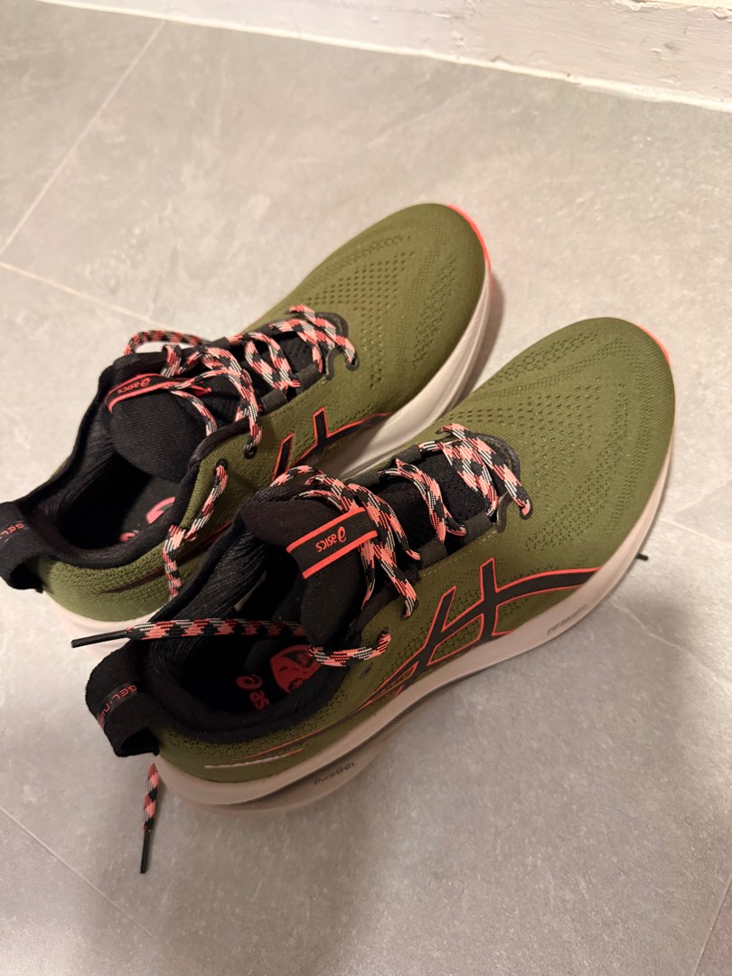 ASICS Men GEL-NIMBUS 26 TR Running Shoes in Nature Bathing/Red Snapper ...