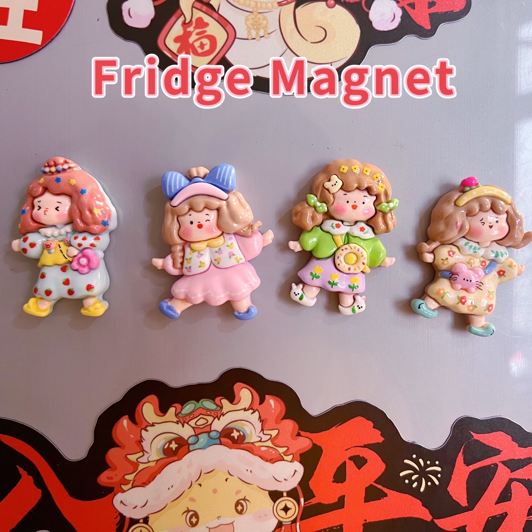 Assorted Cute Cartoon Girl Magnets - for Fridge cute decorations ...