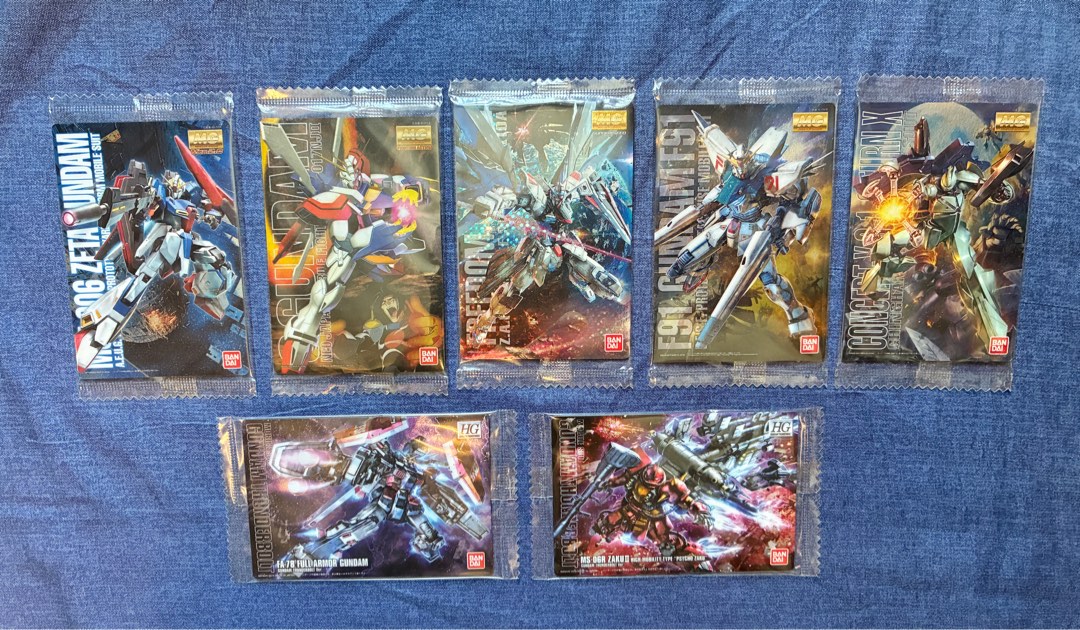 GUNDAM GUNPLA PACKAGE ART COLLECTION 機動戰士高達 zeta god freedom 餅卡 糖卡, 興趣及 ...