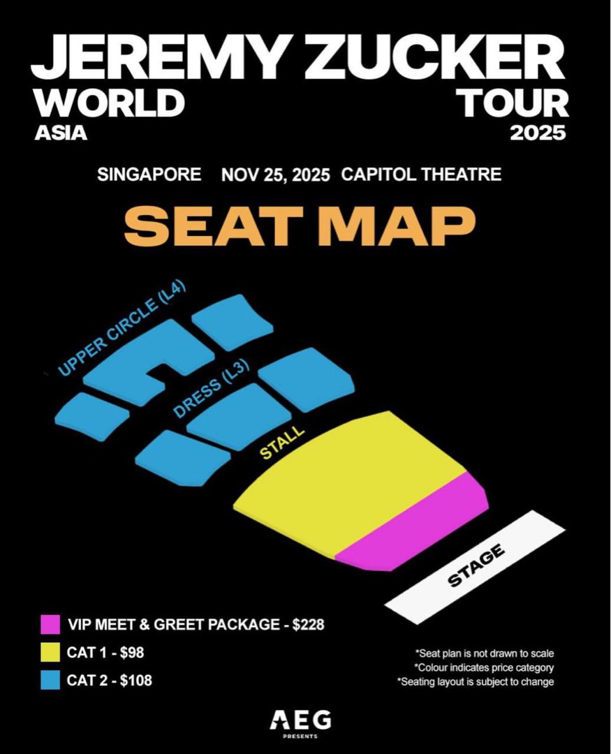 ( WTS VIP) Jeremy Zucker Asia Tour in Singapore VIP CONCERT TICKETS ...