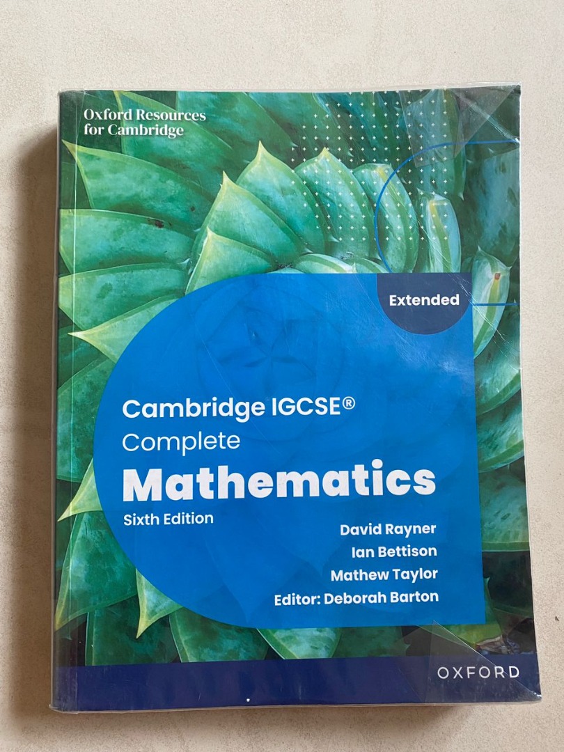 IGCSE Complete Mathematics Extended Student Book (Y9/Y10), Hobbies ...