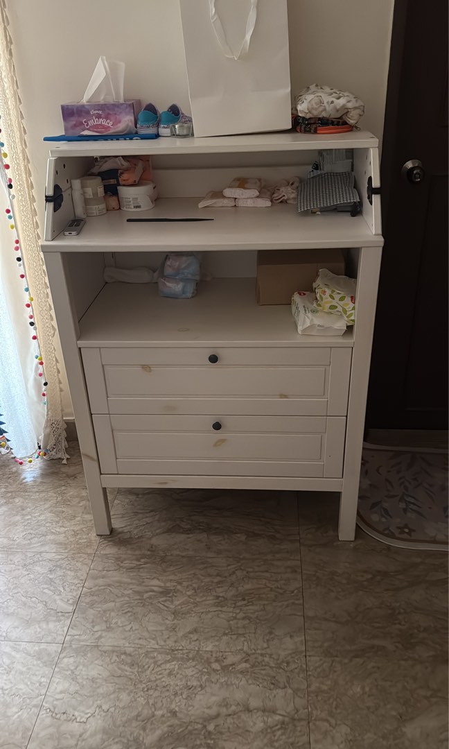 Ikea SUNDVIK Changing Table & Drawers, Furniture & Home Living ...