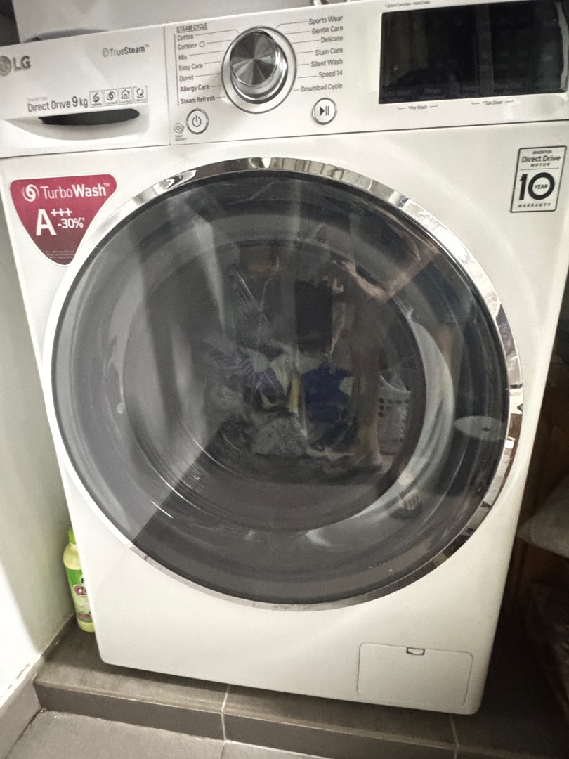 LG Direct Drive 9kg Washing Machine, TV & Home Appliances, Washing ...