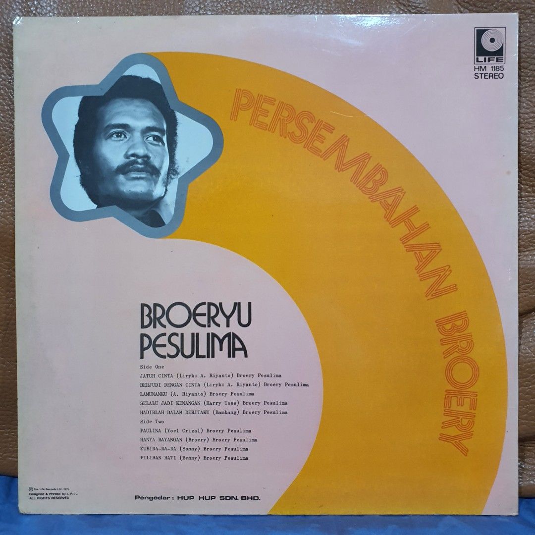 【MALAY】BROERY PESULIMA - PERSEMBAHAN Vinyl Record LP, Hobbies & Toys ...